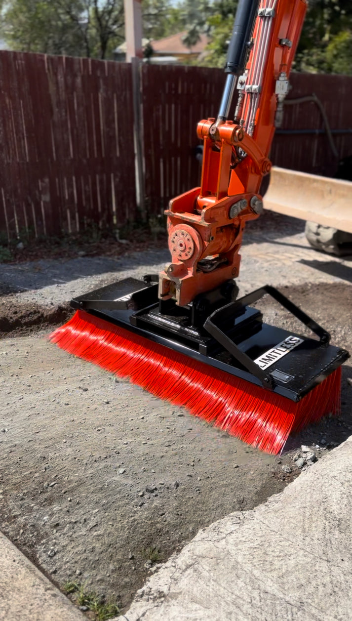 Excavator Brooms – Limitless Attachments Australia