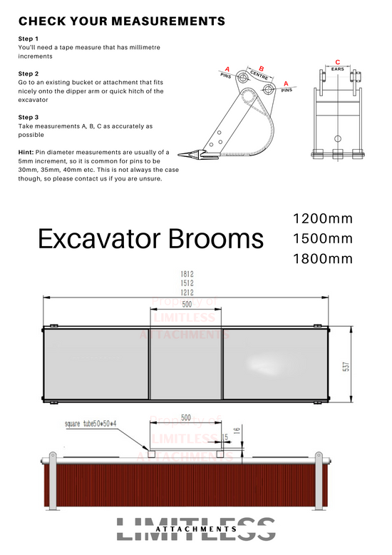 Excavator Brooms – Limitless Attachments Australia