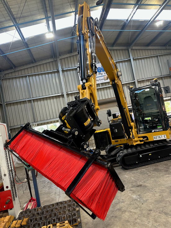 Excavator Brooms – Limitless Attachments Australia